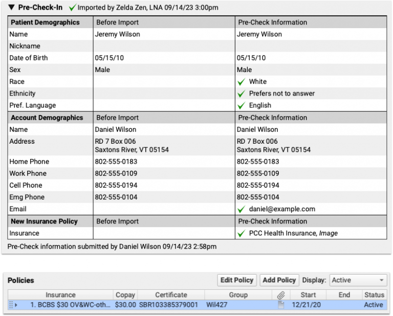 Patient Pre-Check-In - PCC Learn