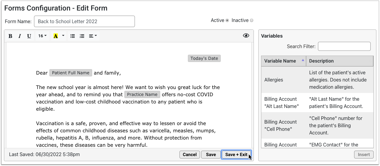 Create and Manage Forms in PCC EHR - PCC Learn