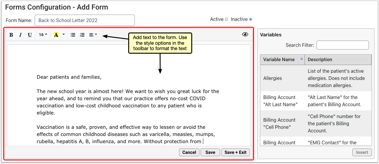 Create And Manage Forms In Pcc Ehr Pcc Learn