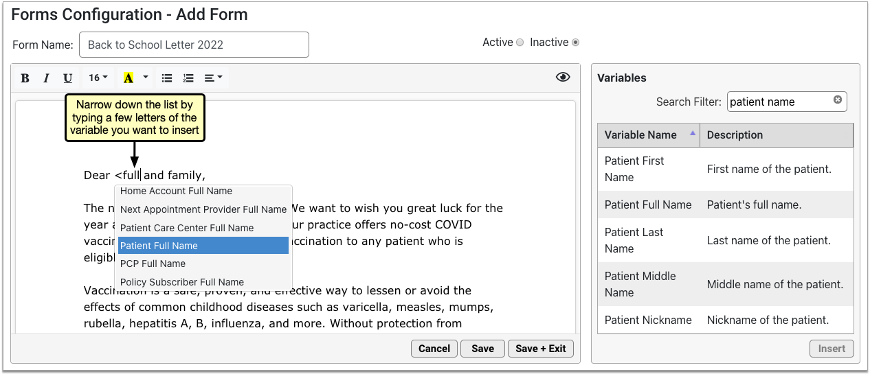 Create And Manage Forms In Pcc Ehr Pcc Learn